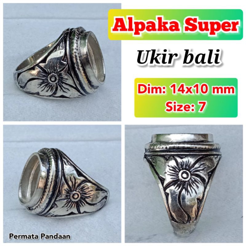 Jual emban batu akik dan permata alpaka super ukir Bali.54 | Shopee ...