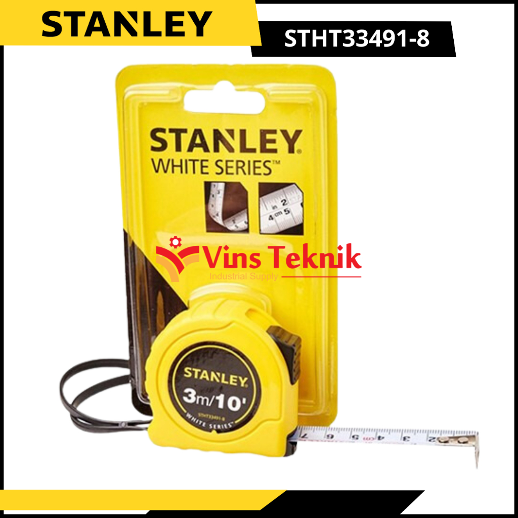 Jual Meteran STANLEY STHT33491-8 White Series Measuring Tape 3M X 10 ...