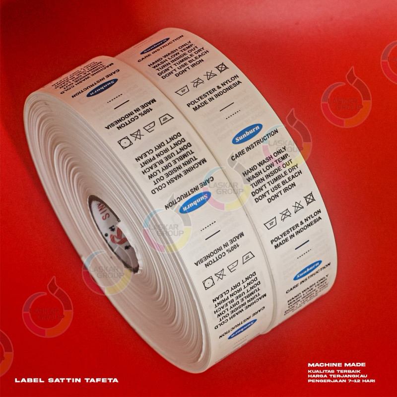 Jual Label TAFETA nylon label tafeta label baju label pakaian label ...