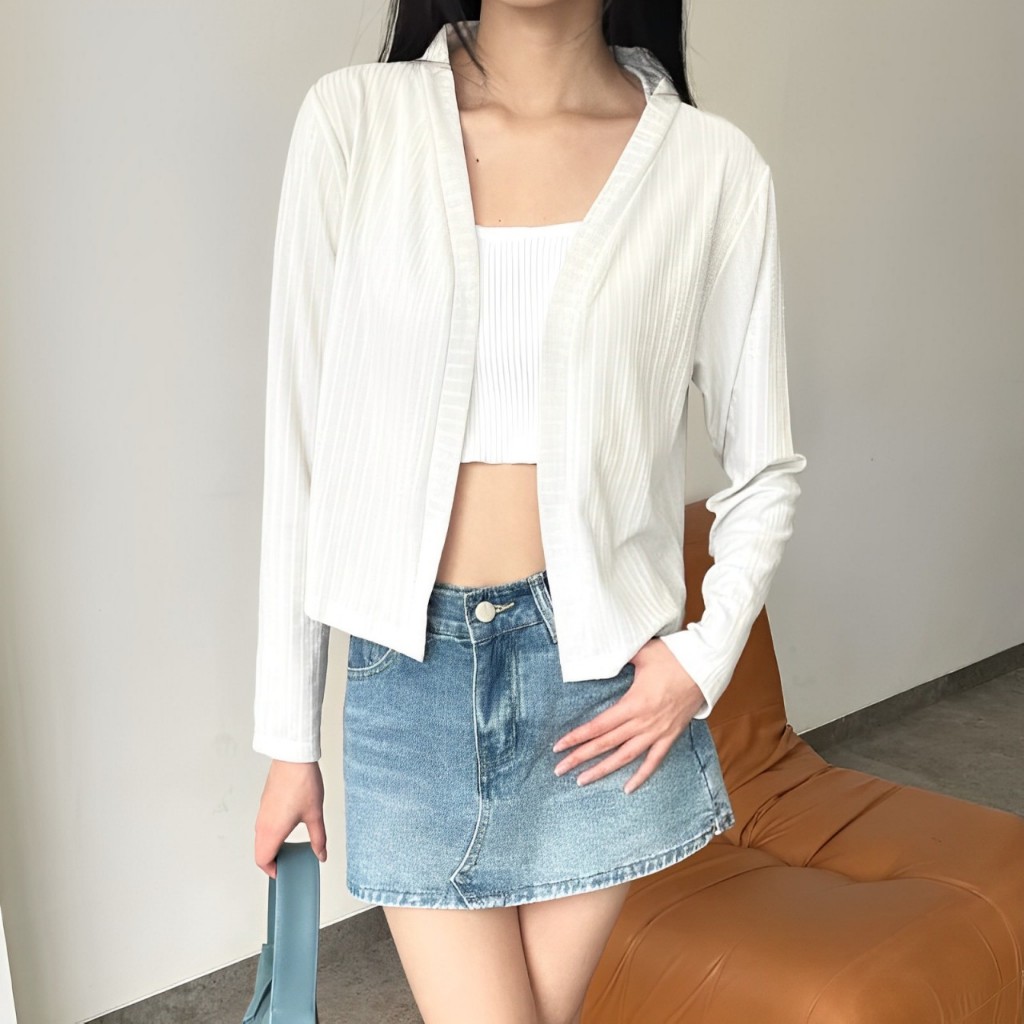 Jual Outer Cardy Puffy Knite Top Korean Style | Shopee Indonesia