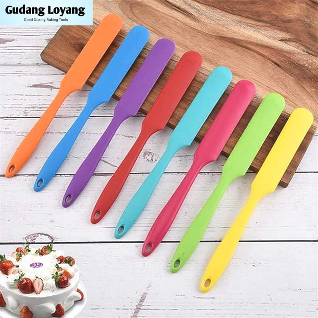 Jual Spatula Silikon Aduk Krim Mentega Roti Kue Baking Tool Knife Pisau ...