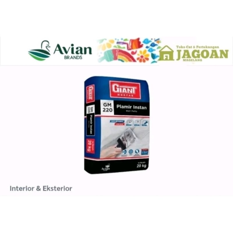 Jual Plamir Tembok Instant Giant Mortar 220 5kg | Shopee Indonesia