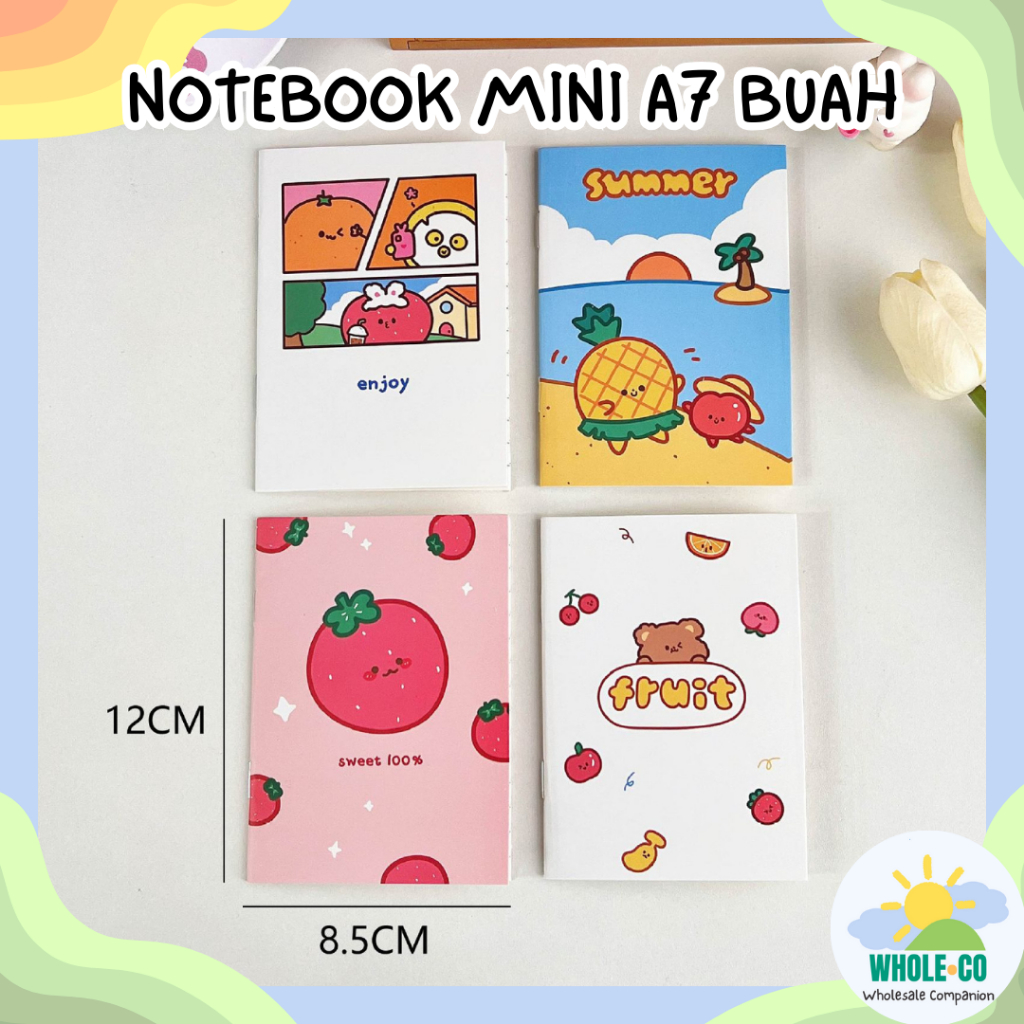 Jual Notebook Mini Tema Buah A7 Premium Sweet Summer Fruits Buku Kecil ...