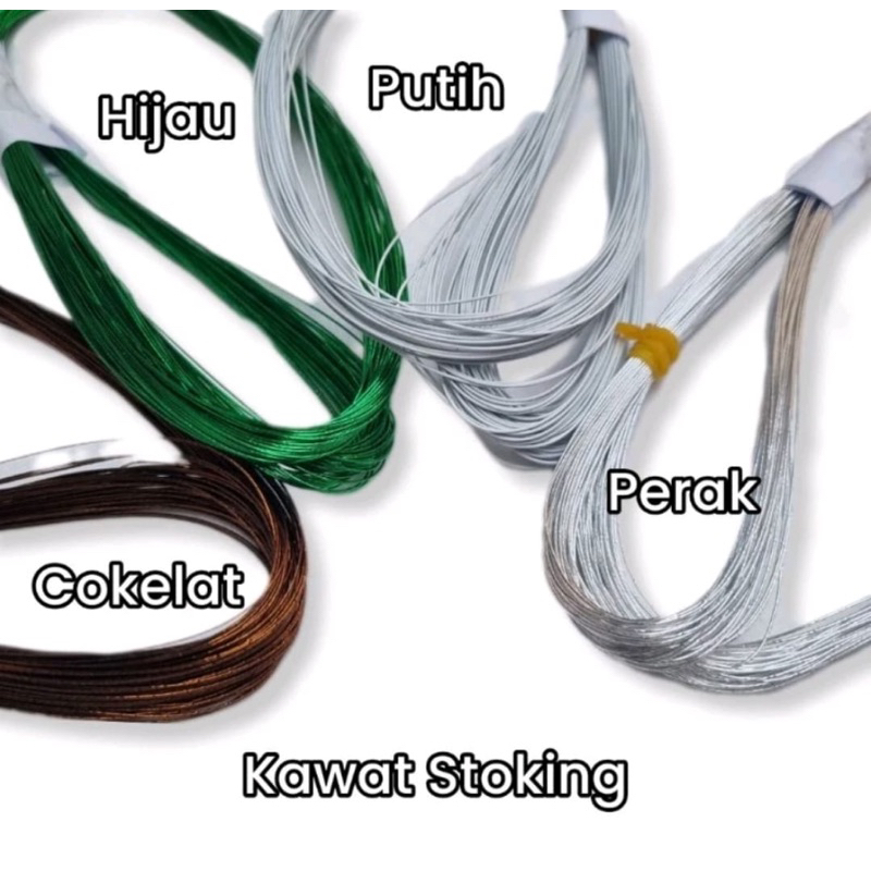 Jual (Per pack 10 batang) Kawat Stoking Kawat Bunga Stoking ukuran 22 ...