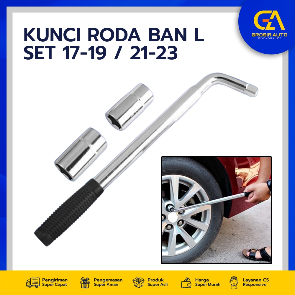 Jual KUNCI RODA BAN MOBIL SERBAGUNA L BISA PANJANG PENDEK UK BAUT 19 ...