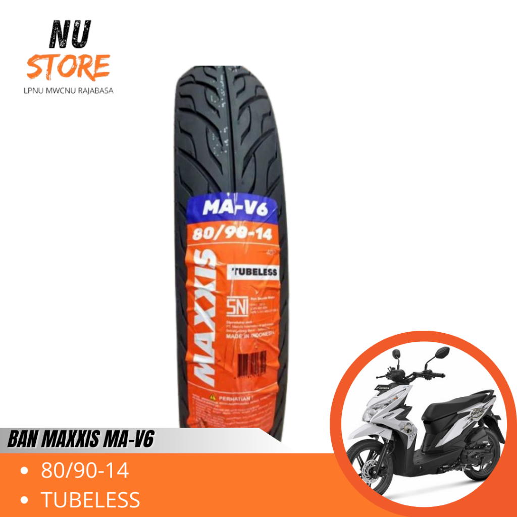 Jual BAN TUBELESS RING 14 | BAN MAXXIS 14 MA-V6 TUBELESS | Shopee Indonesia