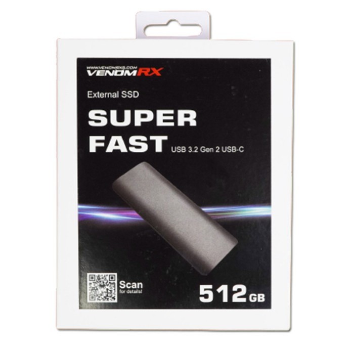 Jual SSD External 512GB Venom RX USB 3.2 Gen 2 USB-C External SSD 512GB ...