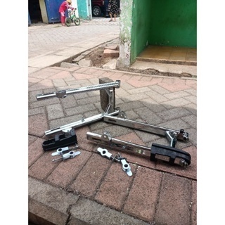 Jual swing arm w175 besi oval pnp fizr jupiter crom set karet stelan ...