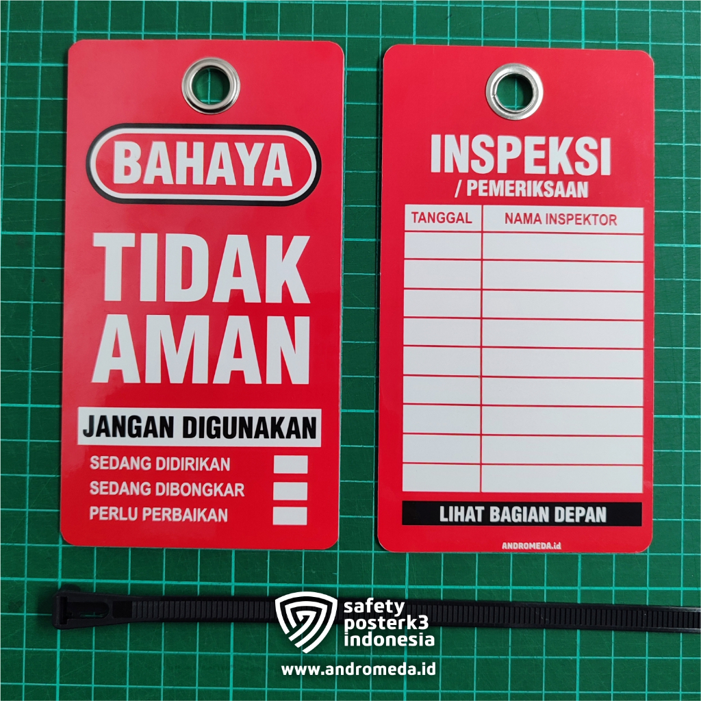 Jual Safety Tag LOTO : Bahaya, Aman, Tidak Aman, Valve Merah, Valve ...