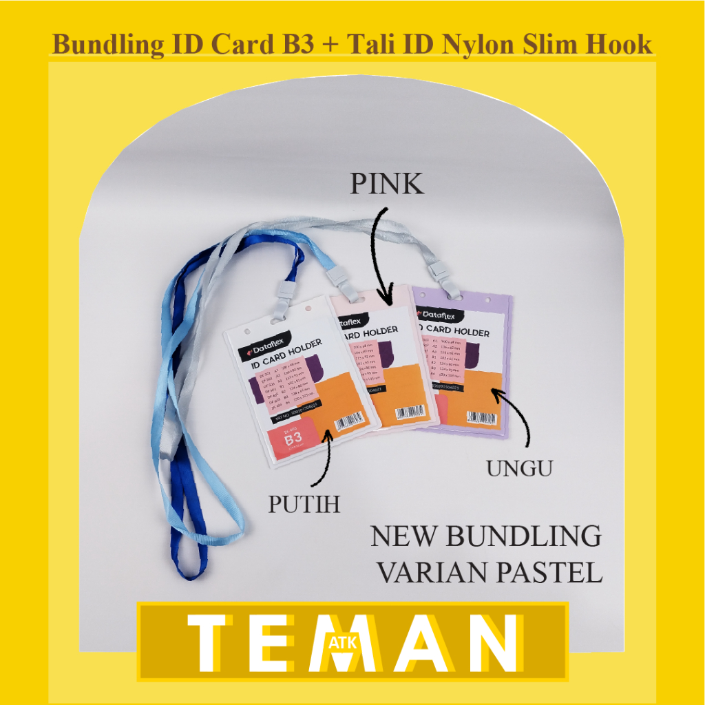 Jual Bundling ID Card B3 + Tali Nylon Slim Hook Plastik (CBT-NYLK ...