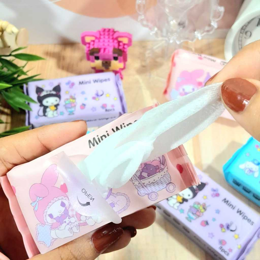 Jual Tissue Basah Mini SANRIO Cute Lucu Tisu Soft Wet Sanrio Ready 3 ...