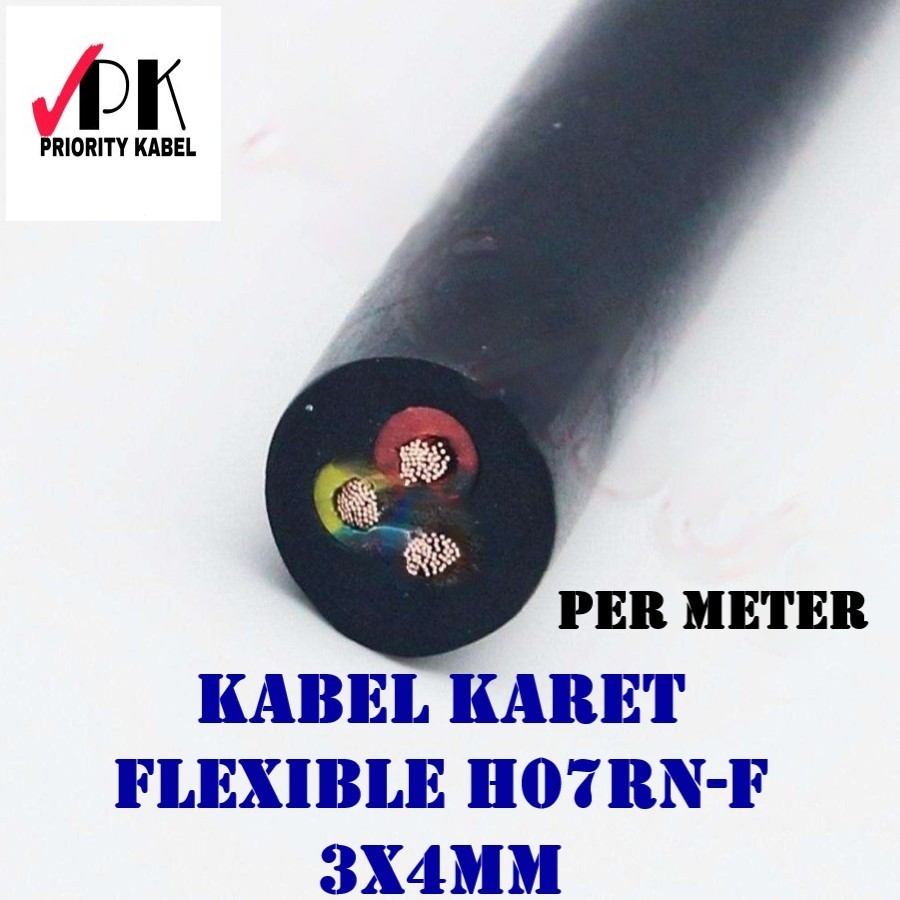Jual Kabel Karet Fleksibel PEGASUS KABEL H07RN-F 3x4 3x4mm (PER METER ...