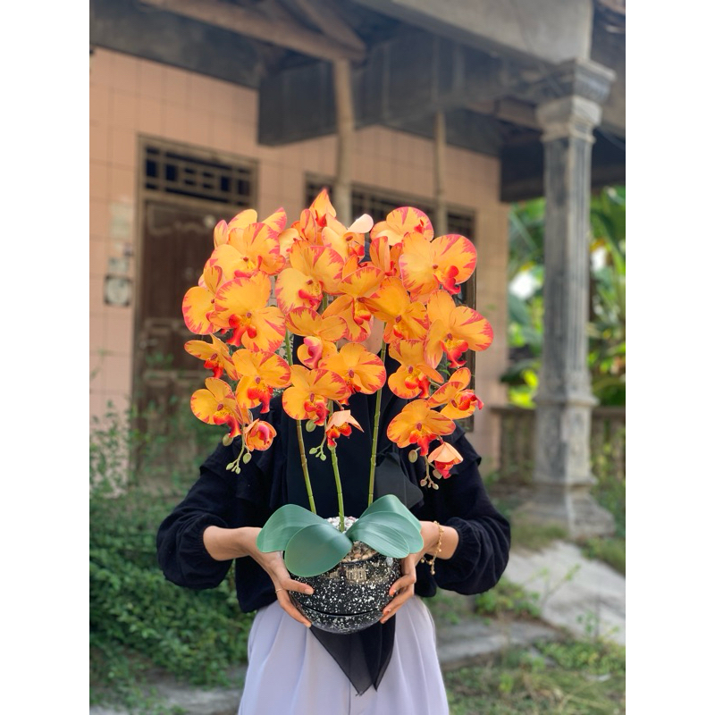 Jual ANGGREK LATEK JUMBO 3 CABANG / VAS BUNGA AESTHETIC/ RANGKAIAN ...