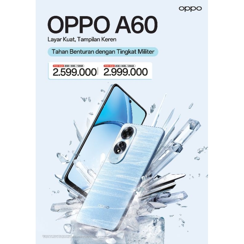 Jual OPPO A60 8GB+8GB/128GB & 8+8/256GB [Military-Grade Shock ...