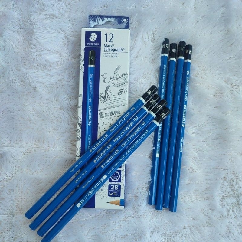 Jual PENSIL 2B STAEDTLER MARS LUMOGRAPH / Pensil Ujian ASLI 2B | Shopee ...
