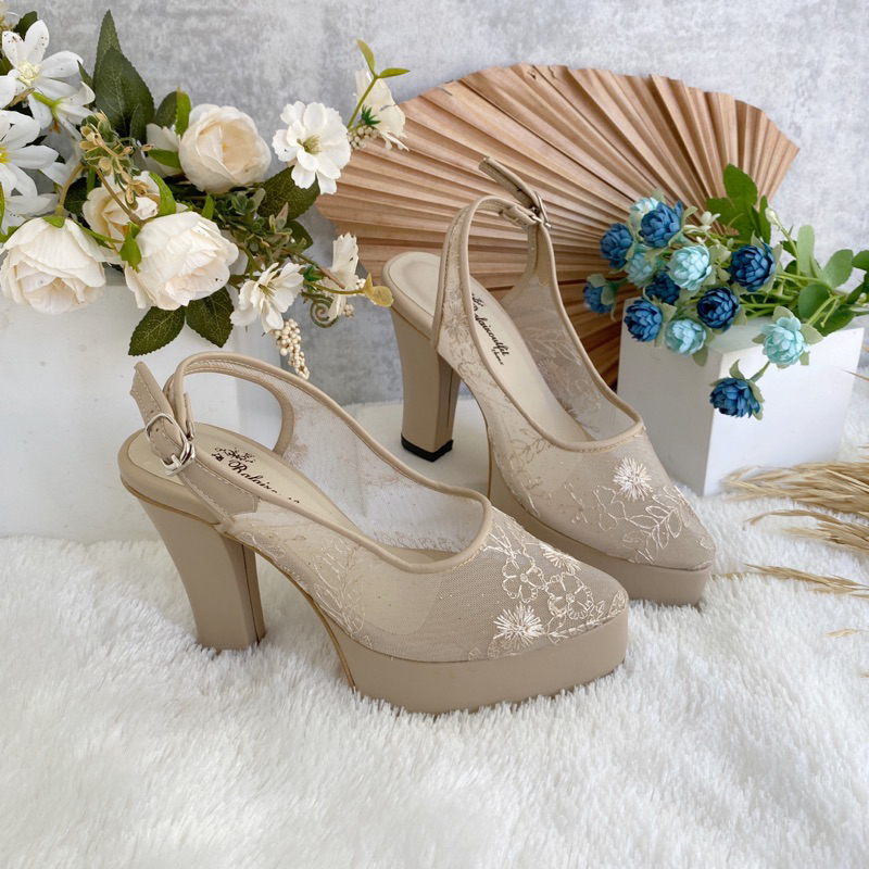 Jual Sepatu wedding pesta wanita cantik Gandy 10 cm | Shopee Indonesia