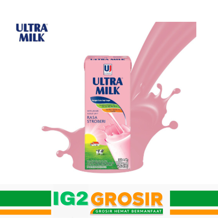 Jual Ultra Milk Strawberry 200ml | Shopee Indonesia