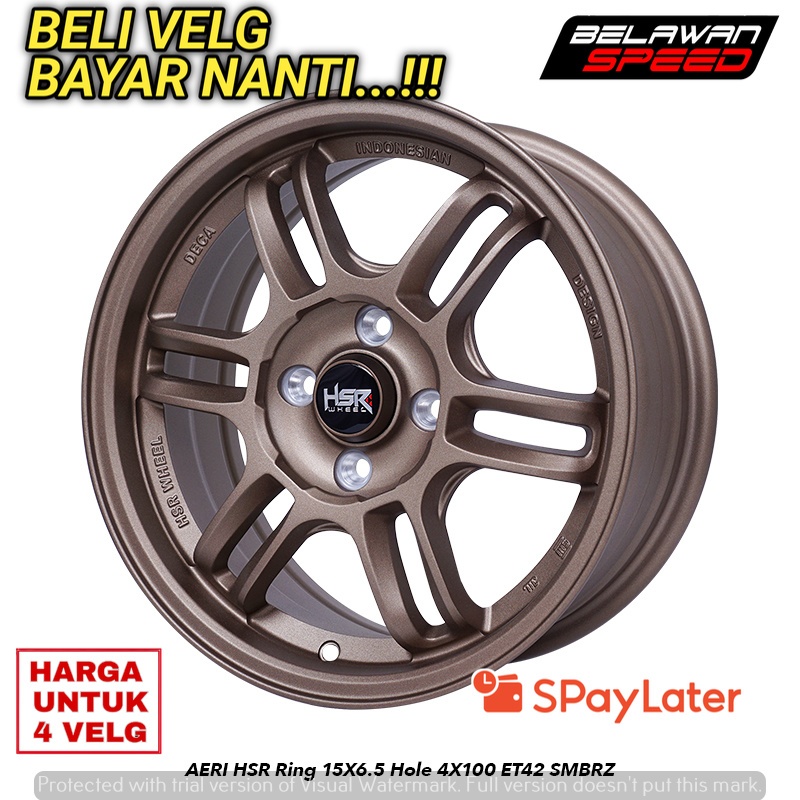 Jual VELG MOBIL RACING PELEK MODIFIKASI RING 15 HSR AERI PCD 4X100 UNTUK JAZZ YARIS BRIO VIOS ...