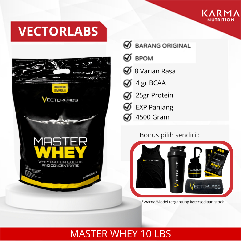 Jual VECTORLABS MASTER WHEY PROTEIN ISOLATE CONCENTRADE 10 LB 10 LBS ...