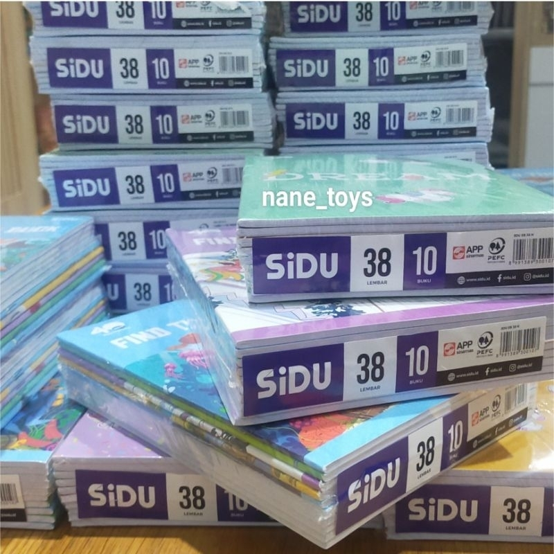 Jual Buku Tulis SIDU 38 Lembar 1 pack isi 10 biji | Shopee Indonesia