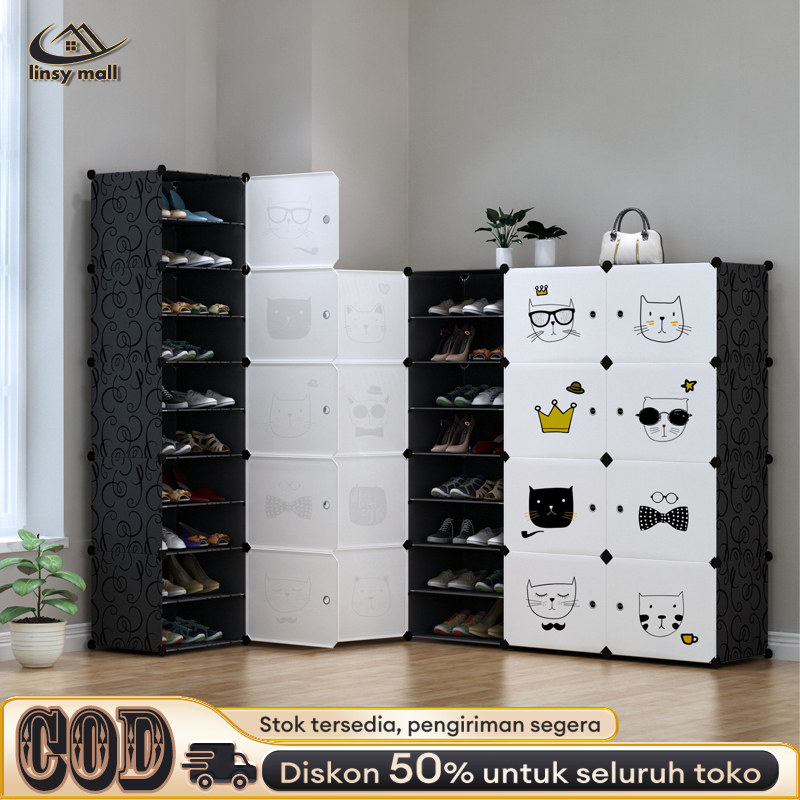Jual Rak Sepatu Anti Debu Rak Sepatu Tertutup Shoe Storage Boxes ...