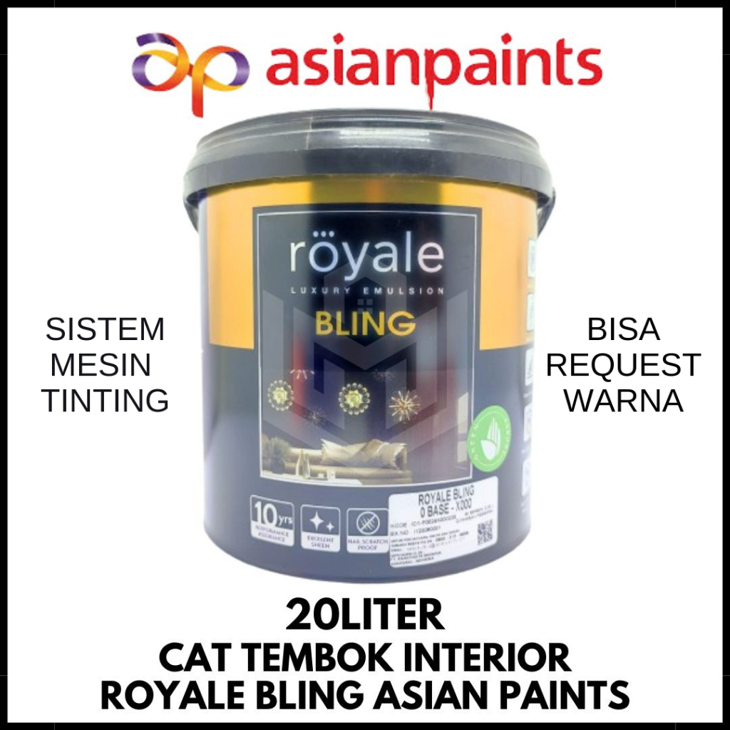 Jual Cat Tembok Interior Royale Bling Asian Paints 20Liter Sistem ...