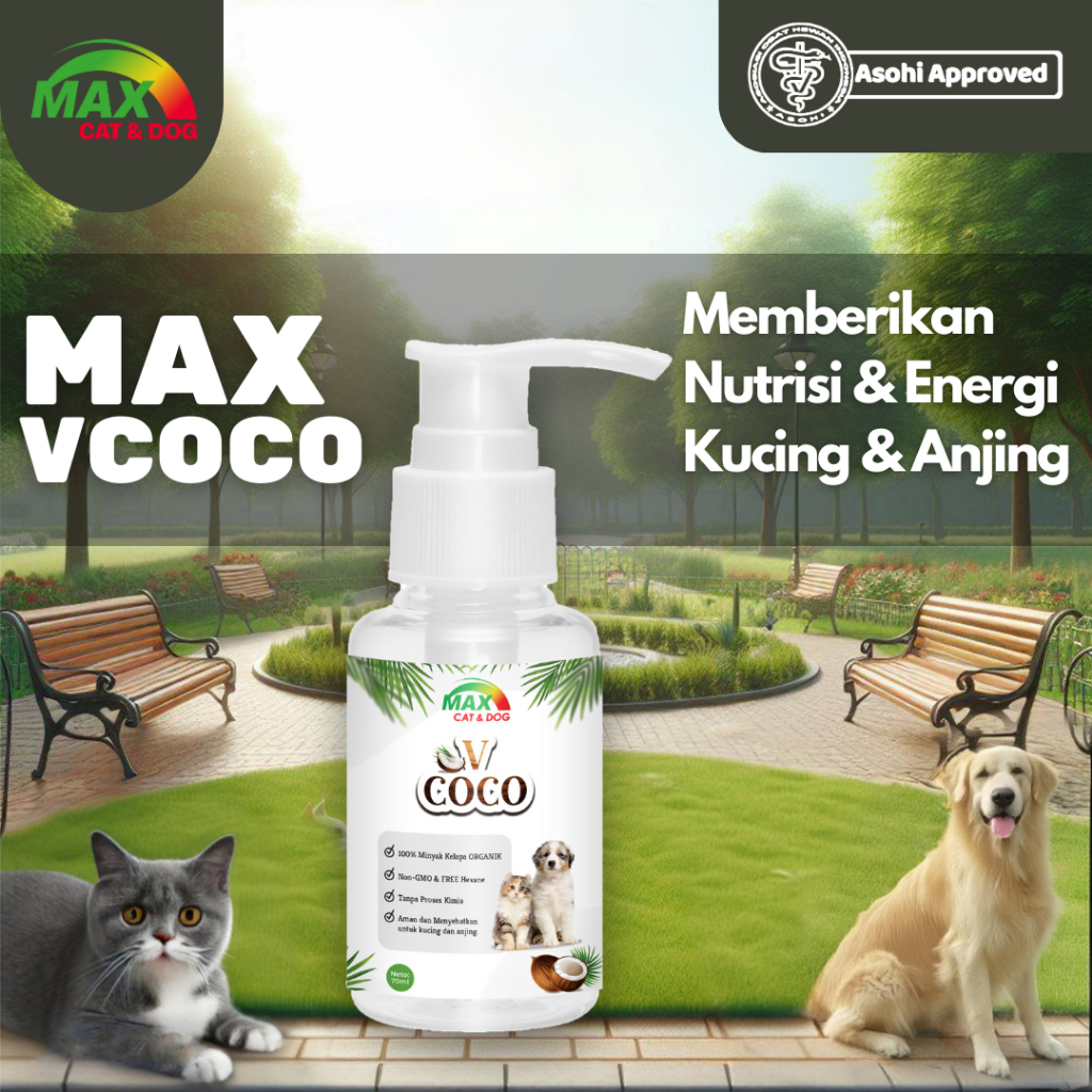 Jual Max Vcoco 70ML | Minyak Kelapa Untuk Kucing dan Anjing | Shopee Indonesia