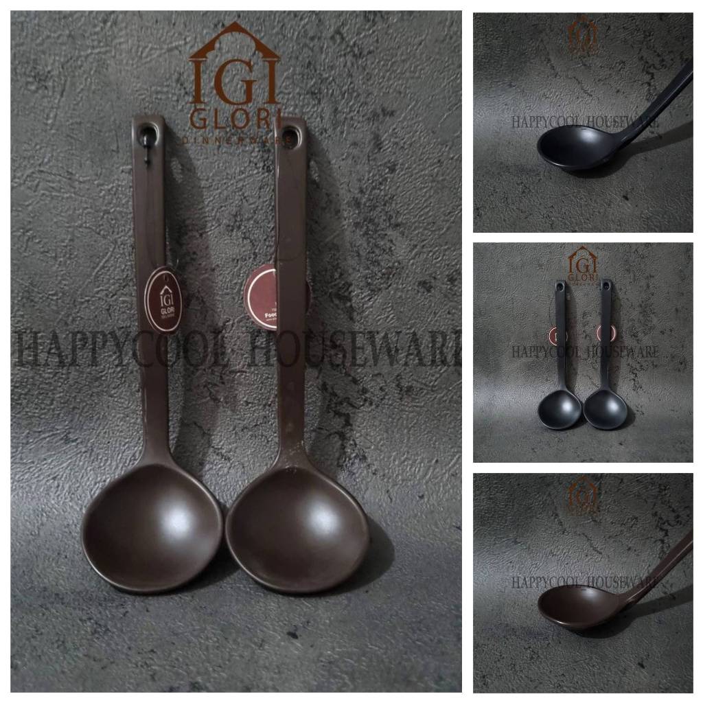 Jual GLORI 1pcs Premium Melamin 6x6x20cm Sendok Ramen Sendok Sop Sendok ...