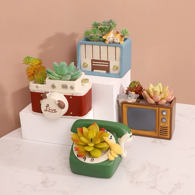 Jual Pot Resin Bagus / Pot Lucu Mini Kecil / Sukulen / Kaktus / Lithops ...