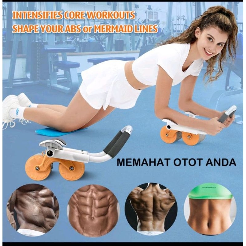 Jual Ab Wheel Ab Roller Wheels Plank Trainer 2in1 Alat Push Up Sit Up ...