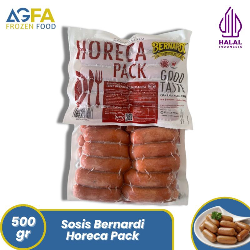Jual Sosis Bernardi/Sosis Horeca Pack Tanpa Kupas/ Sosis 500g/ | Shopee ...