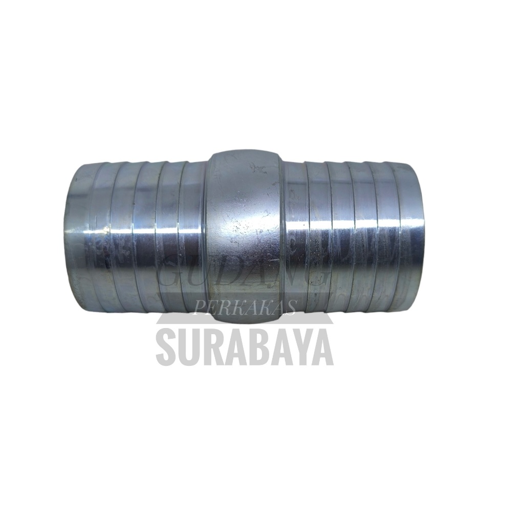 Jual SAMBUNGAN SELANG 4 INCH DOUBLE HOSE BARB GALVANIZED SAMBUNGAN ...