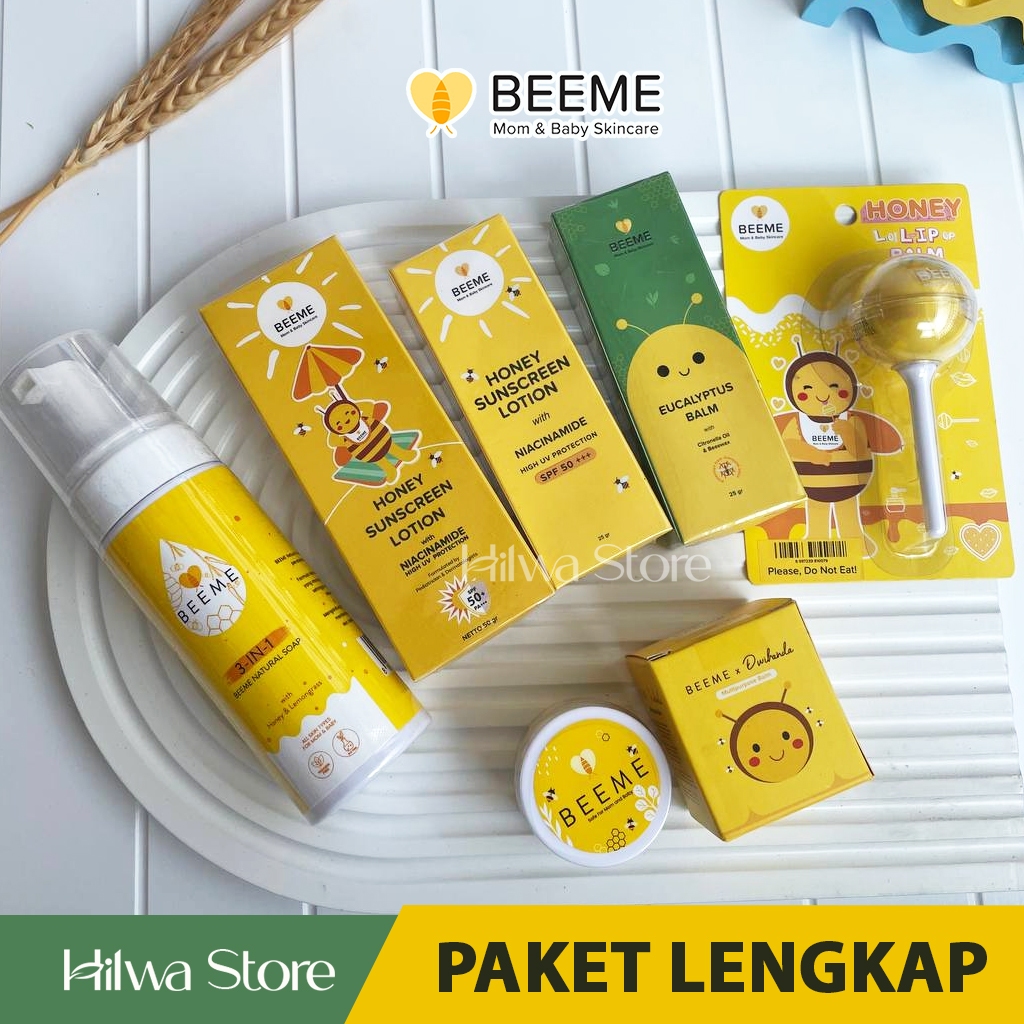Jual PAKET LENGKAP BEEME NOURISHING BALM SKINCARE BAYI SUNSCREEN ANAK 1 ...