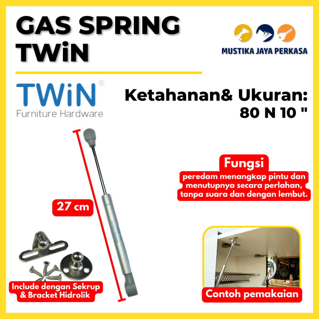 Jual Gas Spring Huben GSM Hidrolik Motor Pintu Slow Motion Pintu Laci ...