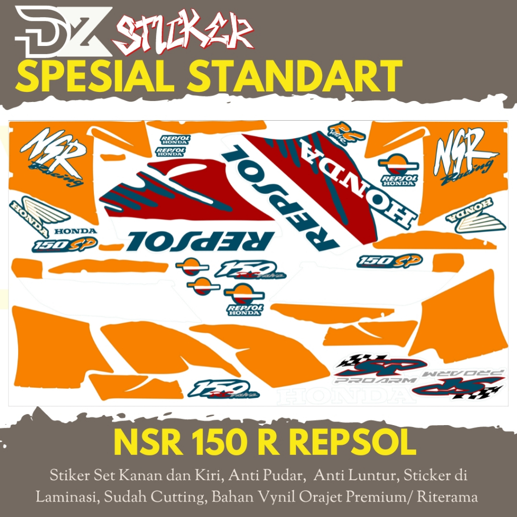 Jual Stiker Standart Honda NSR 150R REPSOL | Shopee Indonesia