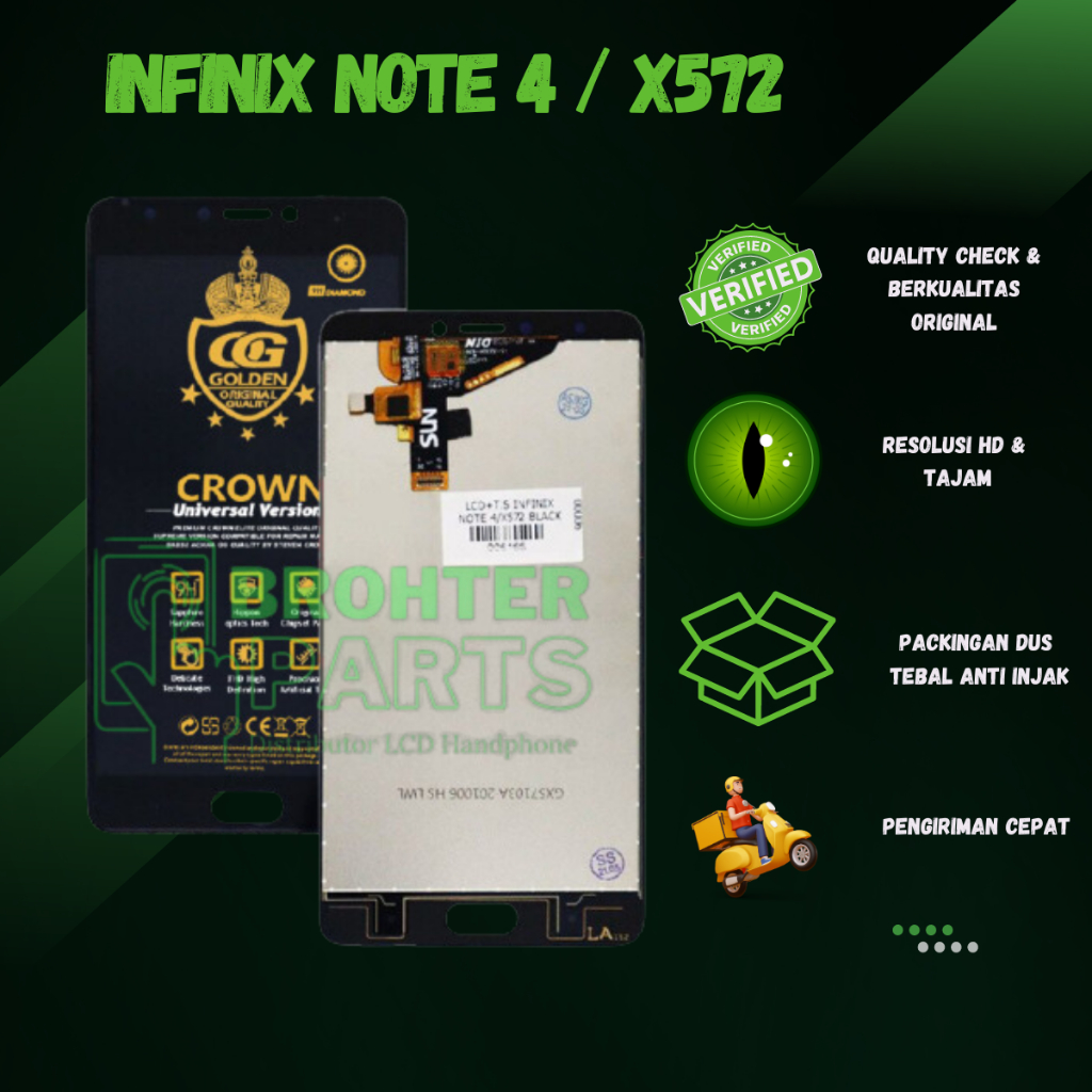 Jual LCD INFINIX NOTE 4 / X572 TOUCHSCREEN FULLSET COMPLETE ORIGINAL ...
