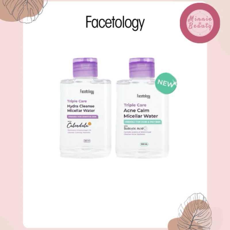 Jual FACETOLOGY Triple Care Hydra Cleanse Micellar Water Acne Calm ...