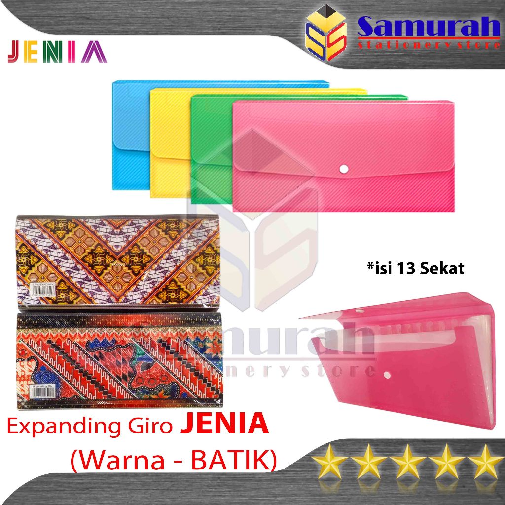 Jual Expanding File JENIA Ukuran Giro - Map Kancing Kecil- Nota ...