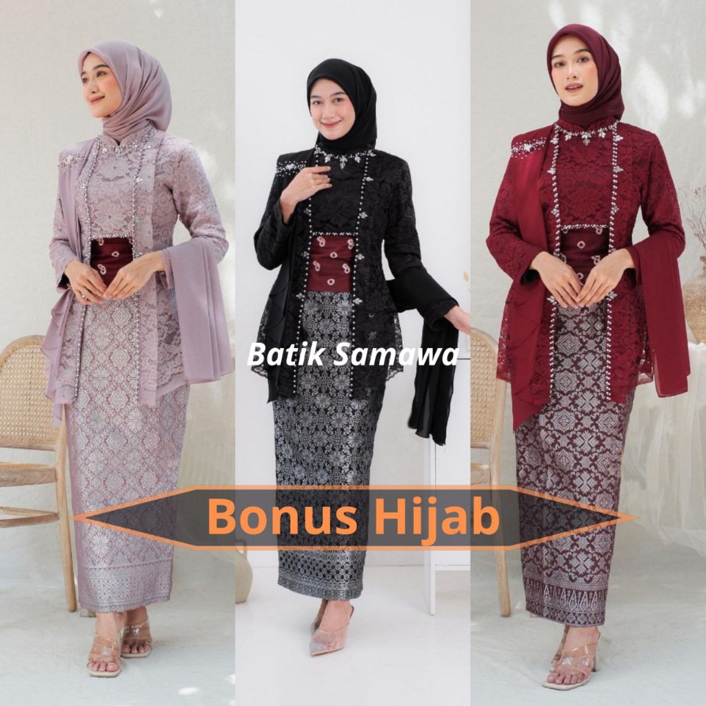 Jual Set Kebaya Kutu Baru Wisuda Modern Kebaya Set Tunik Lamaran Tunangan Batik Baju Couple ...