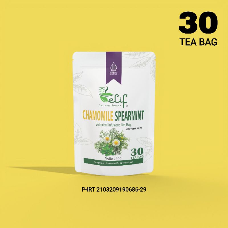 Jual ELIF TEA AND TISANE Chamomile Spearmint Tea | Teh Bunga Chamomile & Spearmint | 30 Tea Bag ...