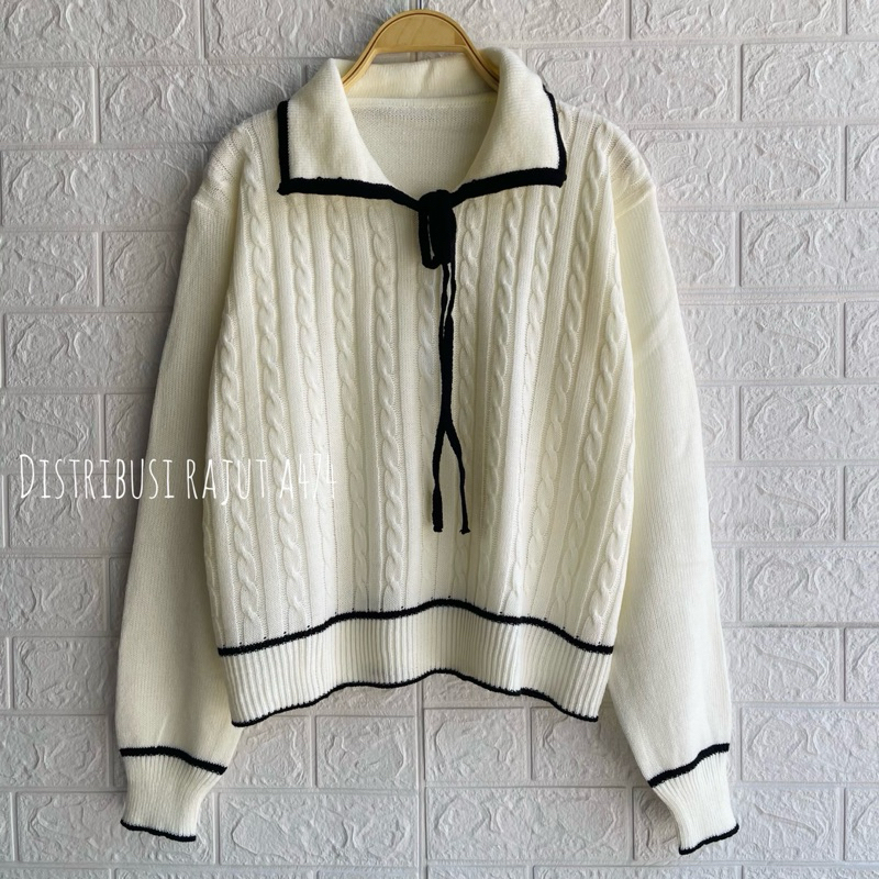 Jual VINA POLO PITA SWEATER RAJUT MOTIF CABLE WANITA LENGAN PANJANG ...