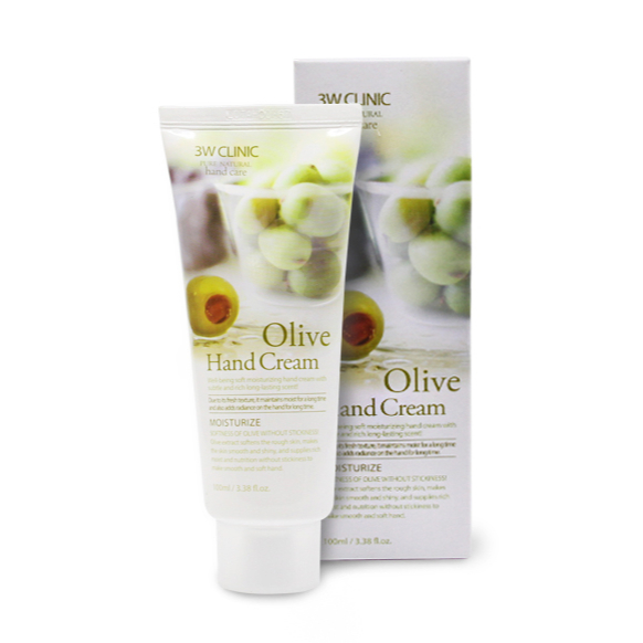 Jual 3W Clinic Pure Natural Hand Care OLIVE Hand Cream Moisturize 100ml ...