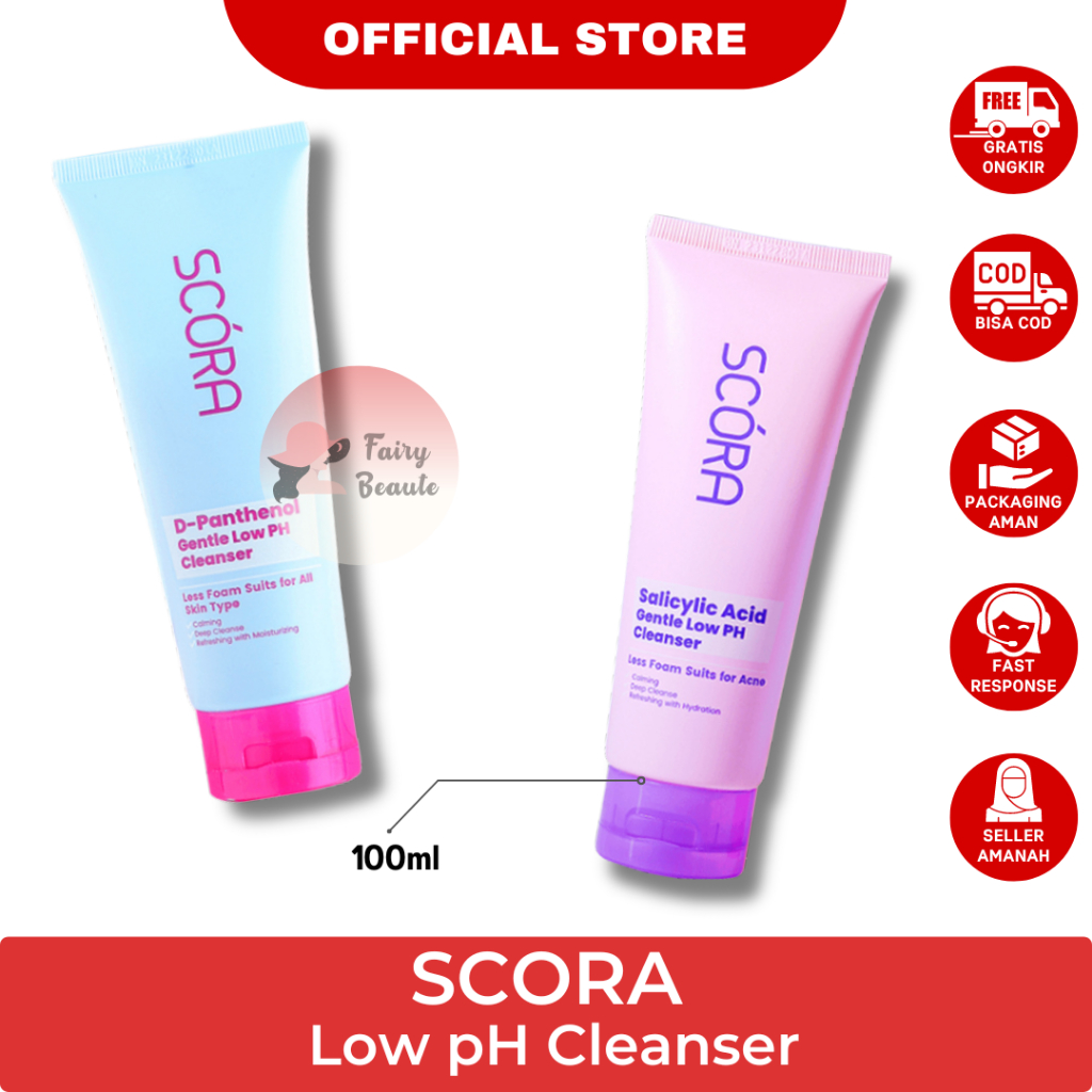 Jual SCORA D-Panthenol Gentle Low pH Cleanser Sabun Cuci Muka Sensitive ...