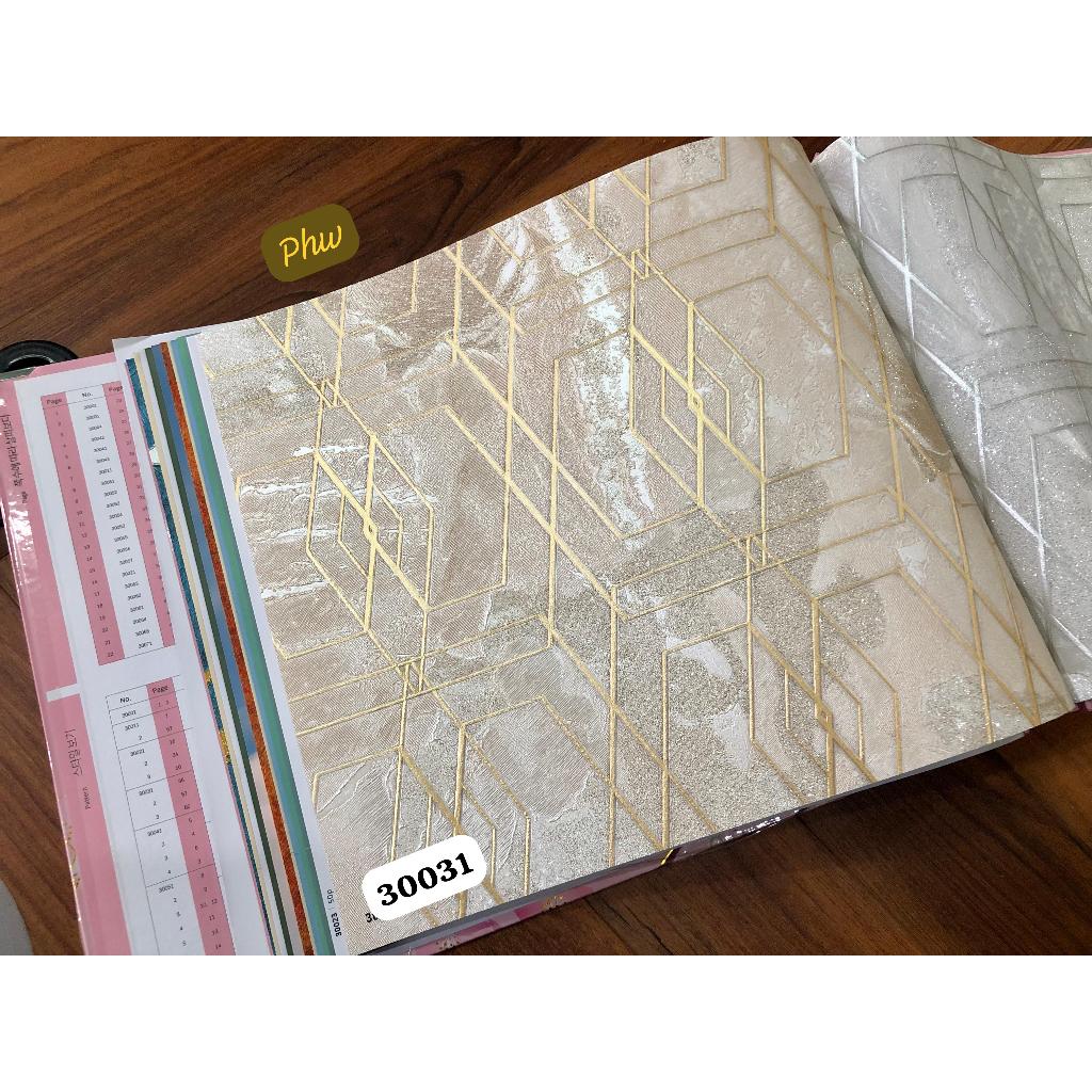 Jual Wallpaper Dinding Industrial Semen Abu Cream Kotak Geometri ...