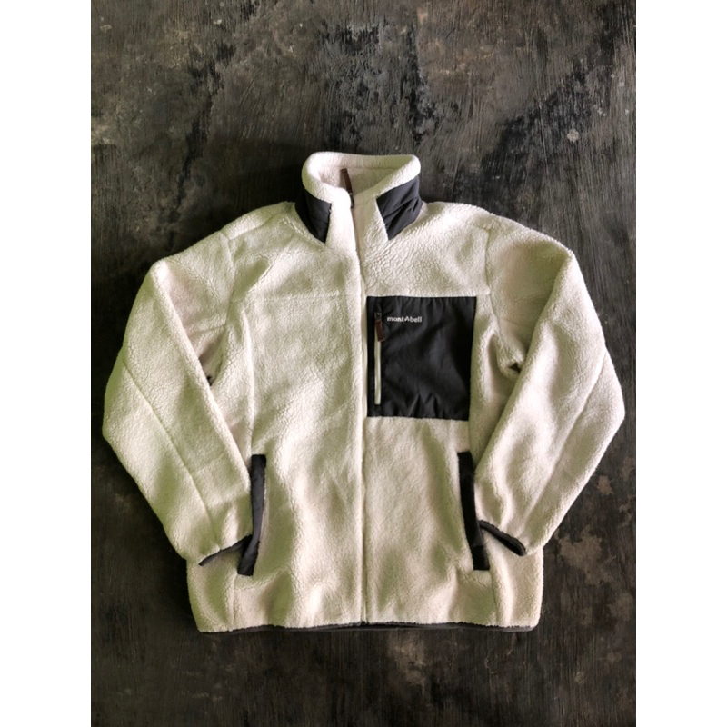 Jual Montbell Fleece Jacket - White | Shopee Indonesia
