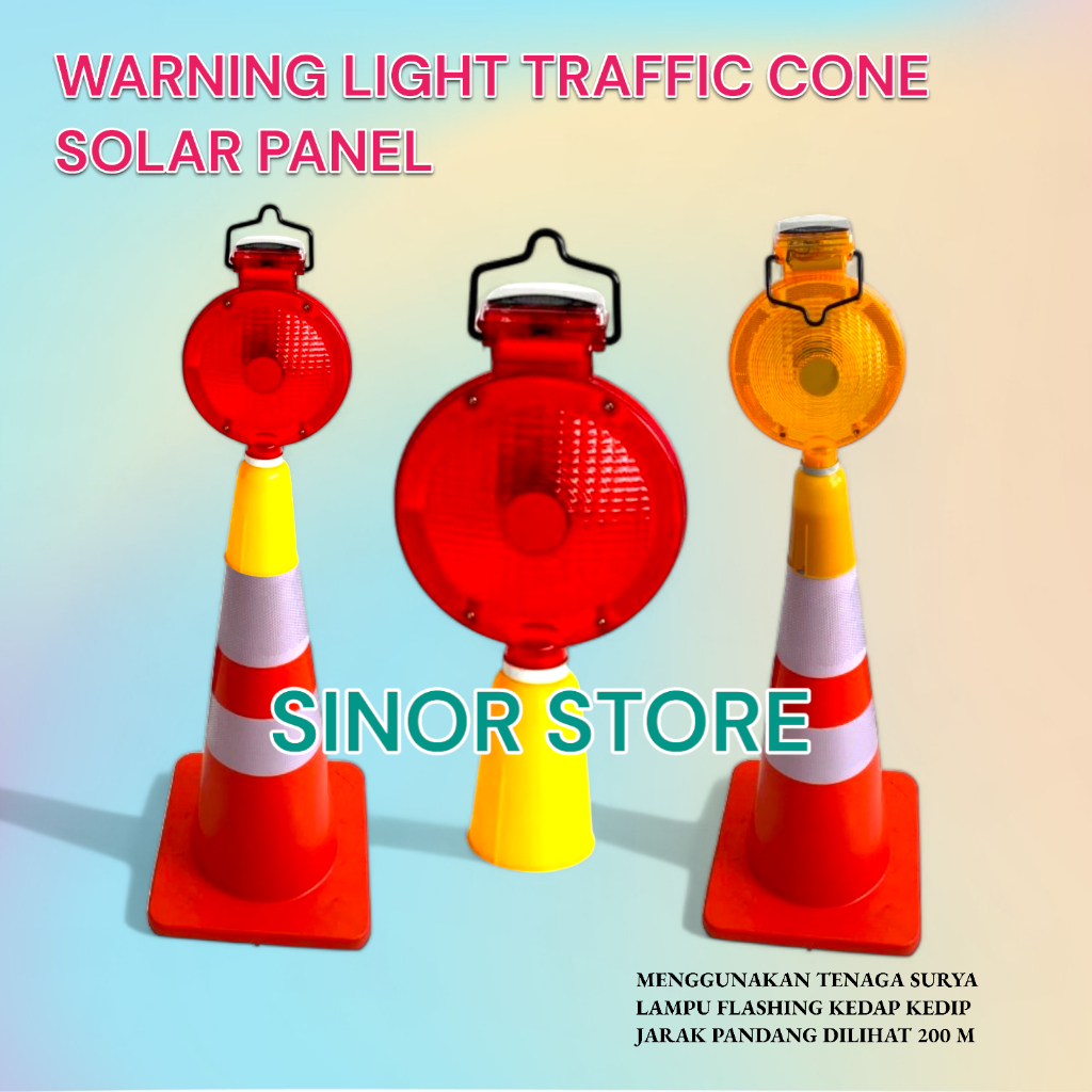Jual Lampu SOLAR Automatic Warning Light Traffic CONE LAMP | Shopee ...