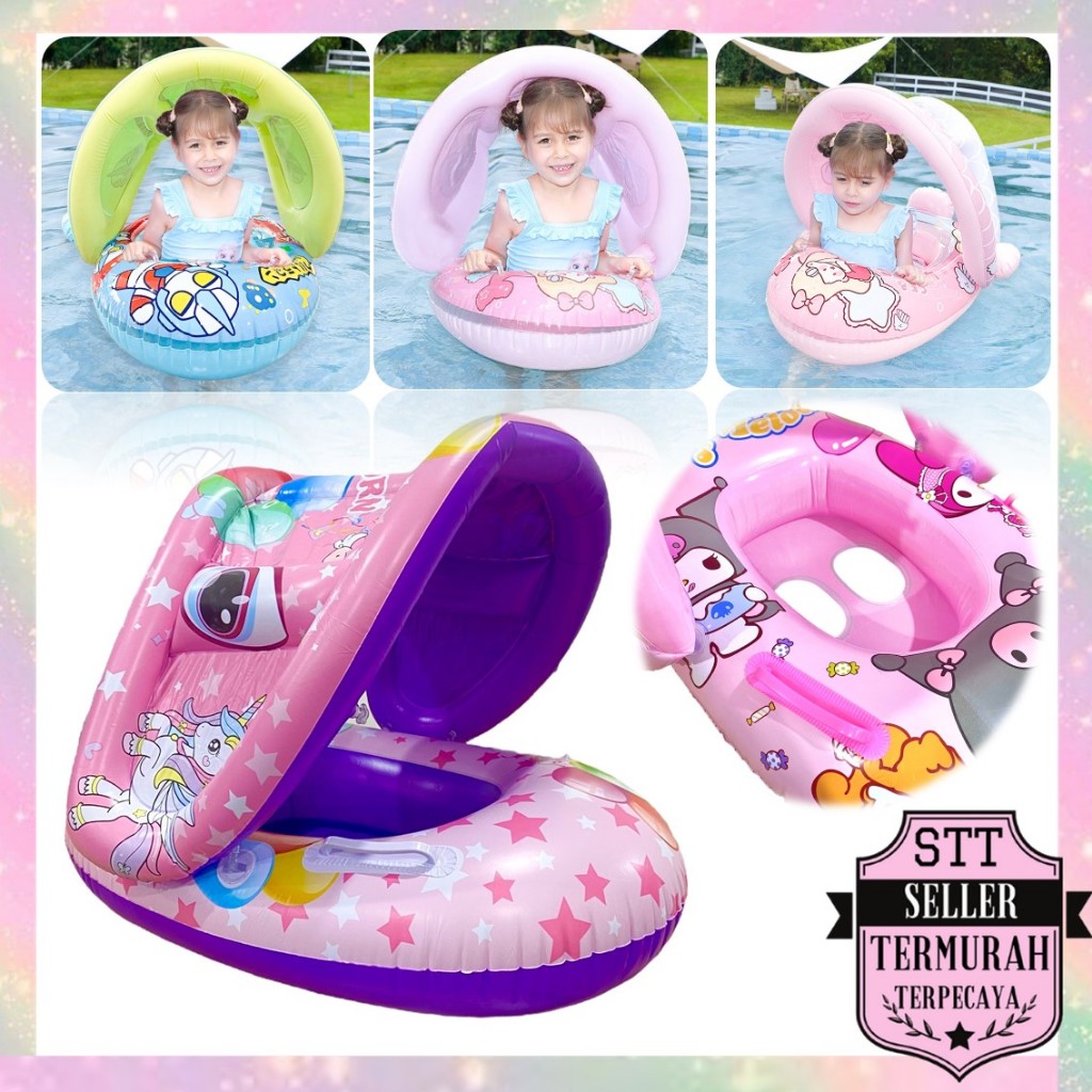 Jual STT Ban Renang Tudung Anak Karakter Lucu Pelampung Anak Tiup V2 ...