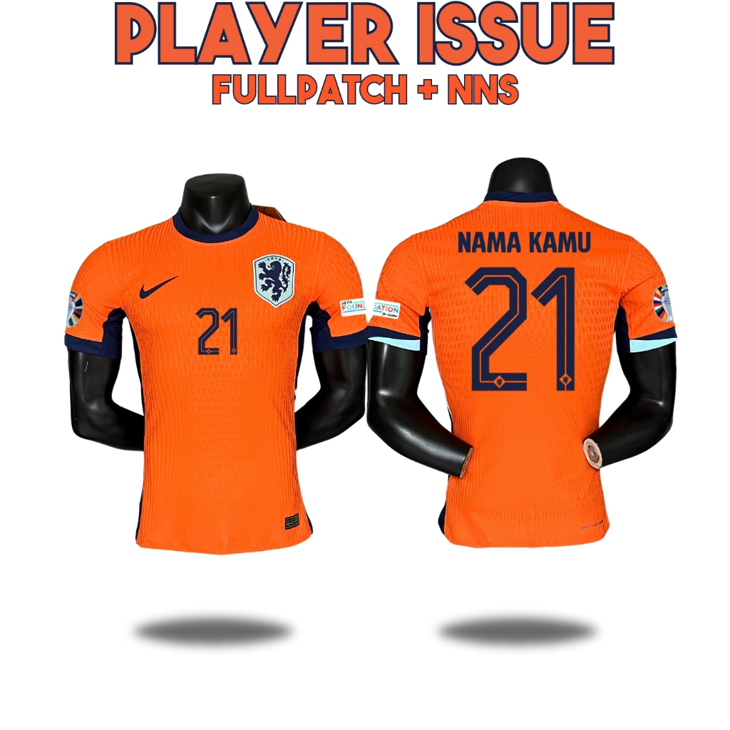Jual PLAYER ISSUE Jersey Belanda Euro 2024 Home Baju Sepak Bola Timnas ...