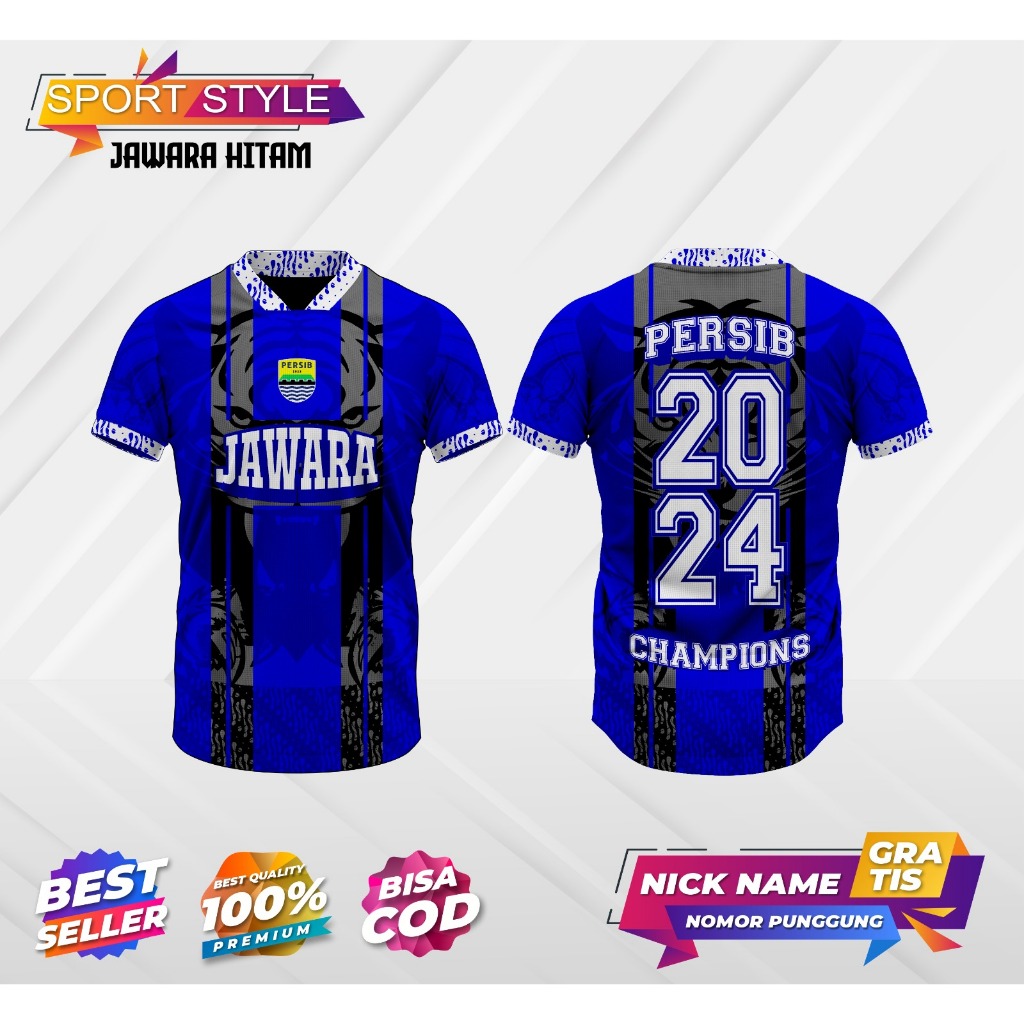 Jual BAJU JERSEY PERSIB BANDUNG JAWARA BLACK SPECIAL EDITION BRI LIGA 1 ...