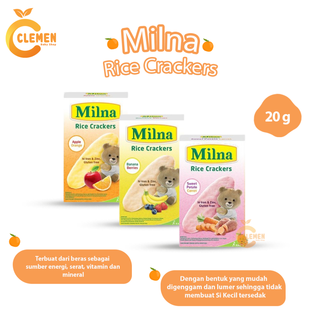 Jual Milna Rice Crackers 20gr (5x4gr) | Shopee Indonesia